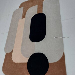 Modern Abstract Handmade Tufted Area Rug for Living Room - Etsy