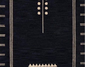 Modern Abstract 8x10 Cream Color Hand Tufted Area Rug for Living Room ...