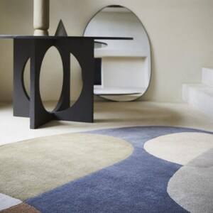 Modern Abstract Oval Shape Area Rug for Living Room . Bedroom ...