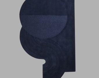 Minimalist Modern Abstract Irregular Shape Woolen Hand Tufted Designer ...