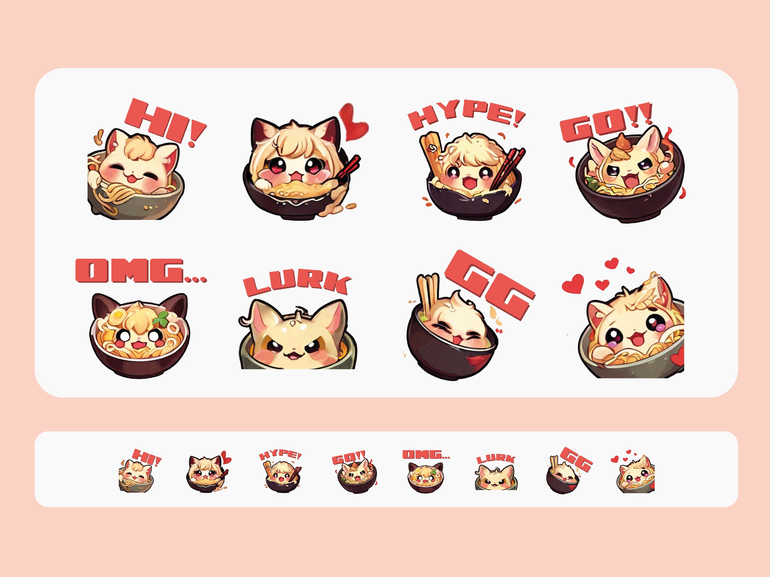 Cute Animated Emotes Cat Emotes Kawaii GG Emote Hype Emote Animated ...