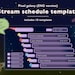ENG Ver. Stream Schedule Template Pixel Galaxy Theme Twitch Social ...