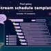 Stream Schedule Template - Pixel Galaxy Theme | Twitch Social Media ...