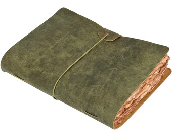 Vintage Leather Notebook, Genuine Leather-bound Journal, Leather ...