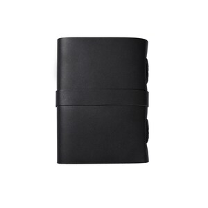 Professional Black Handmade Leather Journal Unruled A5 Strap With Lock ...