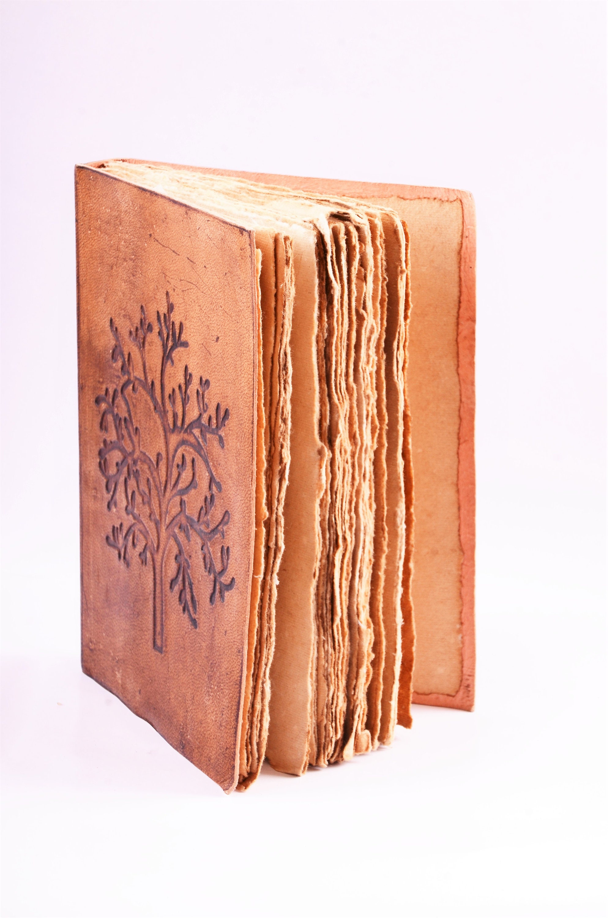 Vintage Leather Journal Tree of Life Leather Bound Journal Antique ...