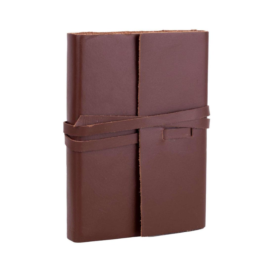 Plain White Paper Antique Handmade Diary Leather Strap Closure, Plain ...