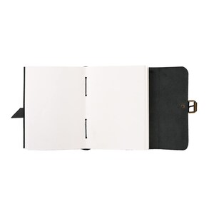 Professional Black Handmade Leather Journal Unruled A5 Strap With Lock ...