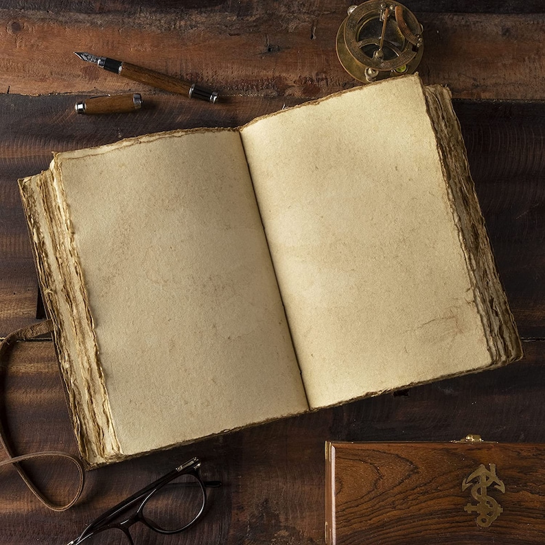 Vintage Leather Journal Lock Closure Book of Shadows - Etsy