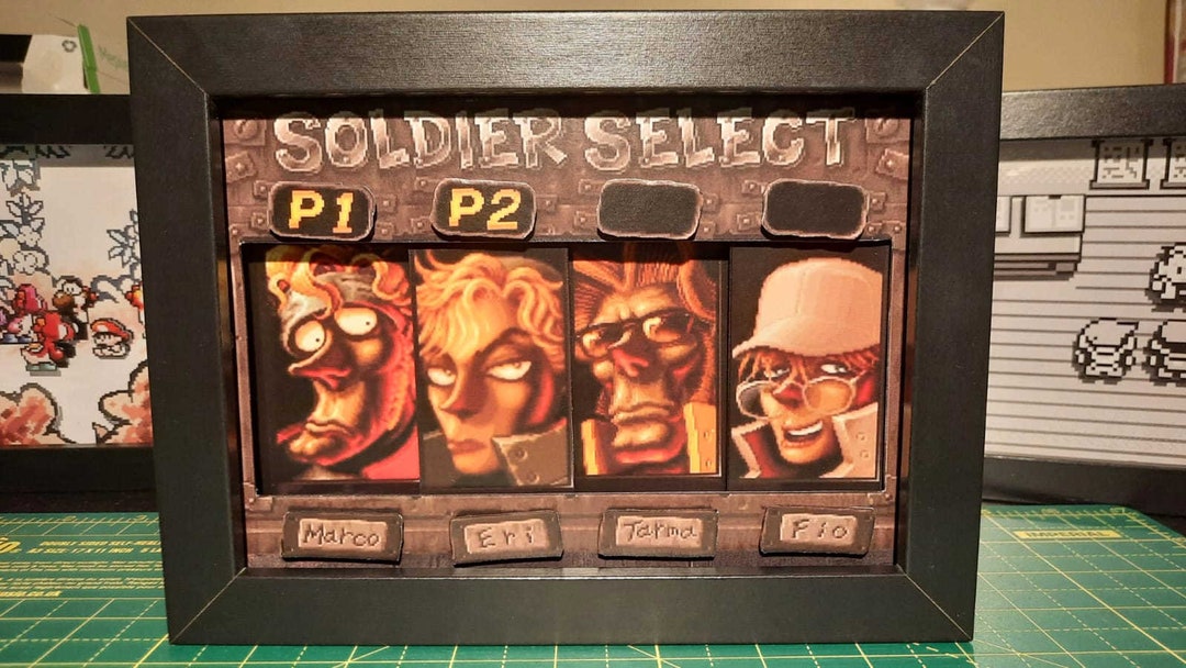 3D Shadowbox Metal Slug character Select - Etsy