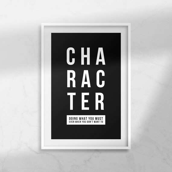 Character Motivational Poster Printable Wall Art | Etsy