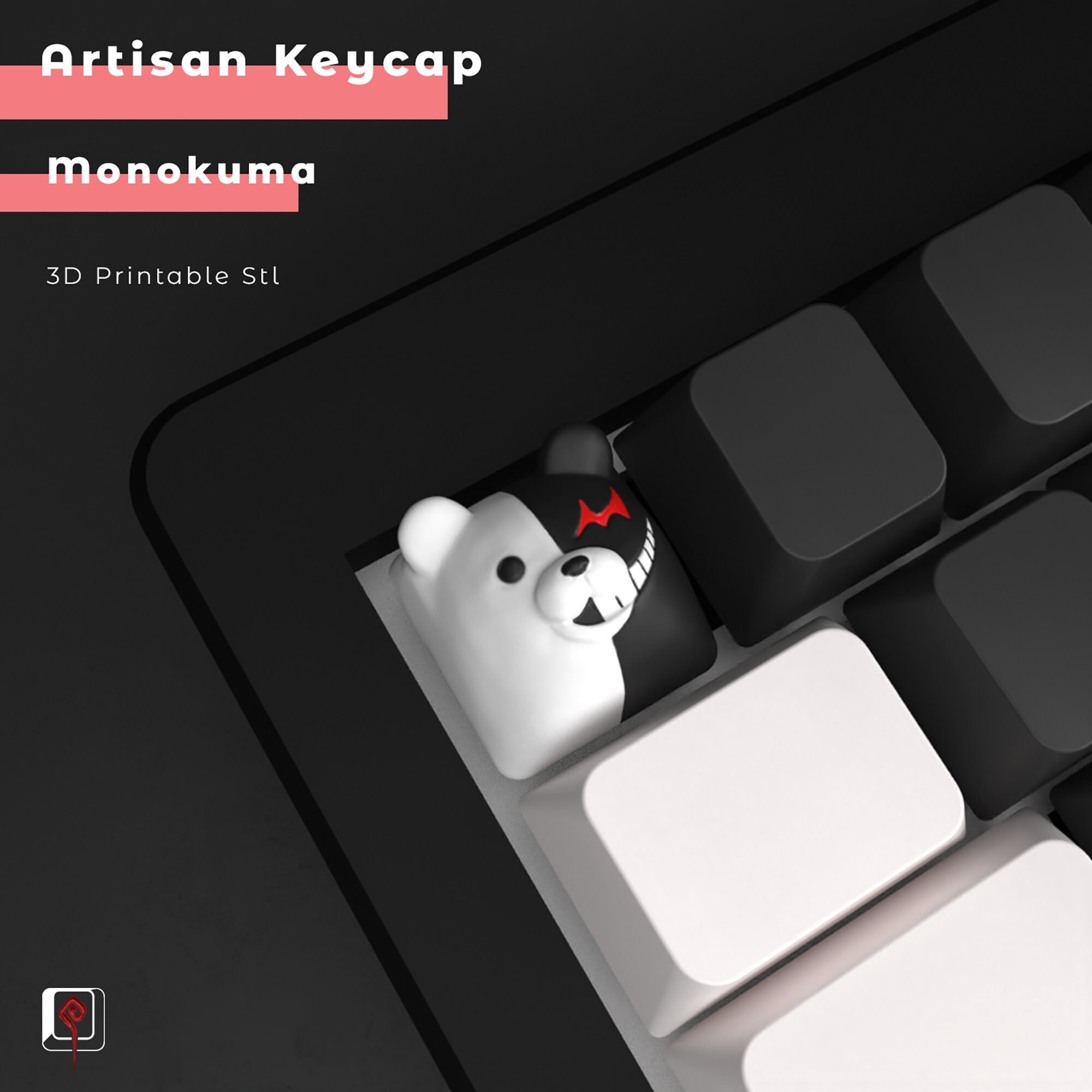 Artisan Keycap Monokuma Mechanical Keycap Digital Stl - Etsy