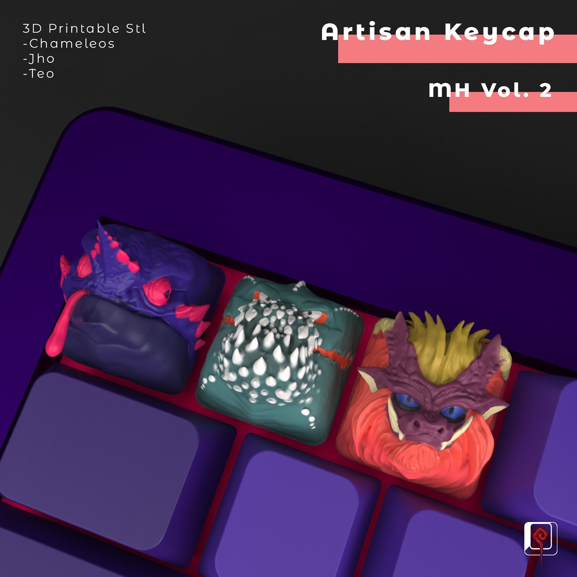 Artisan Keycap Monster Hunter Vol. 2 Mechanical Keyboard Digital Stl - Etsy