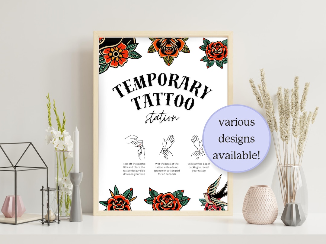 Wedding Temporary Tattoo Sign, Instant Digital Download, Printable at ...