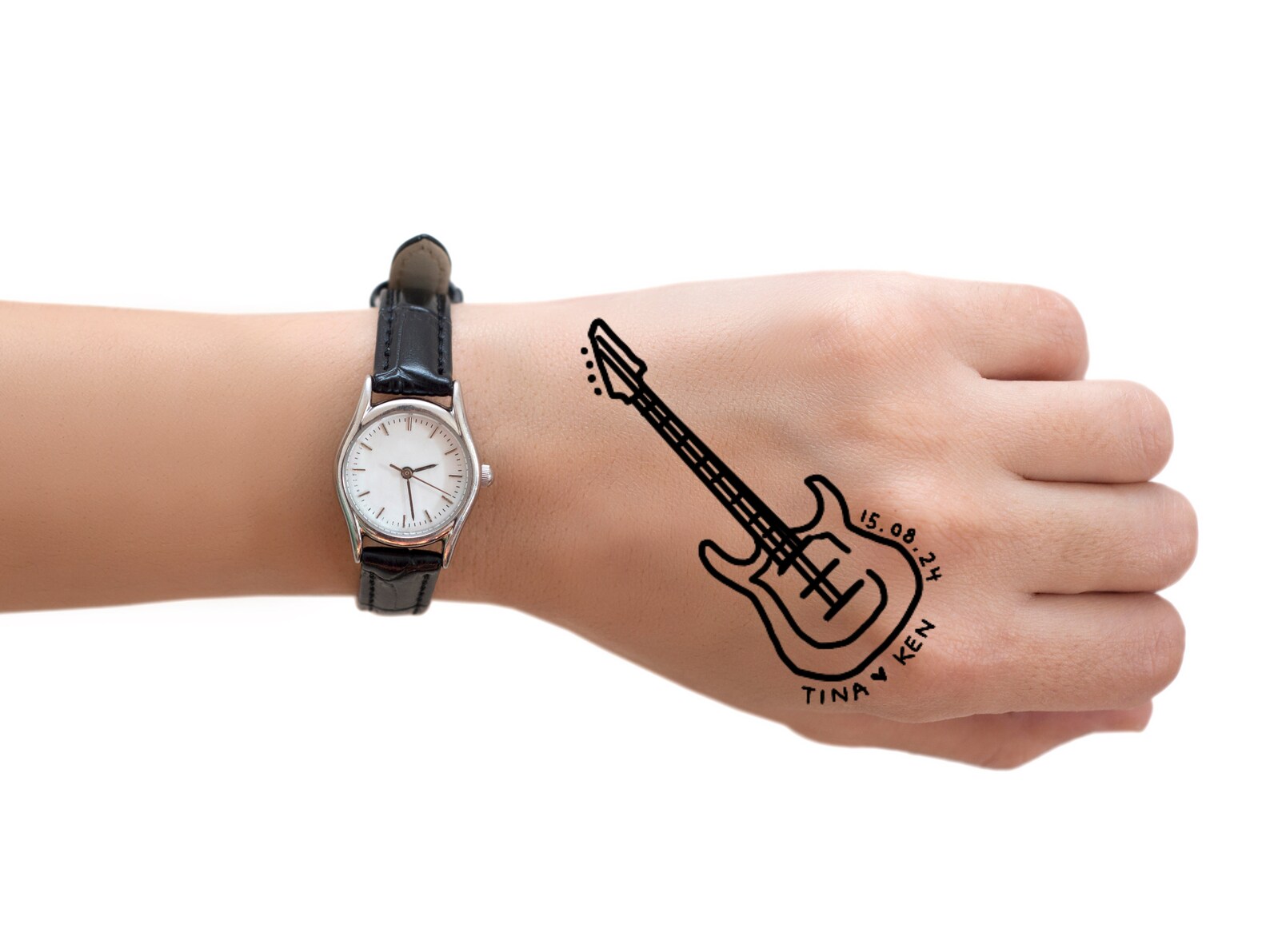 Customised Fine Line Temporary Tattoo, Temporary Tattoo Custom, Wedding ...