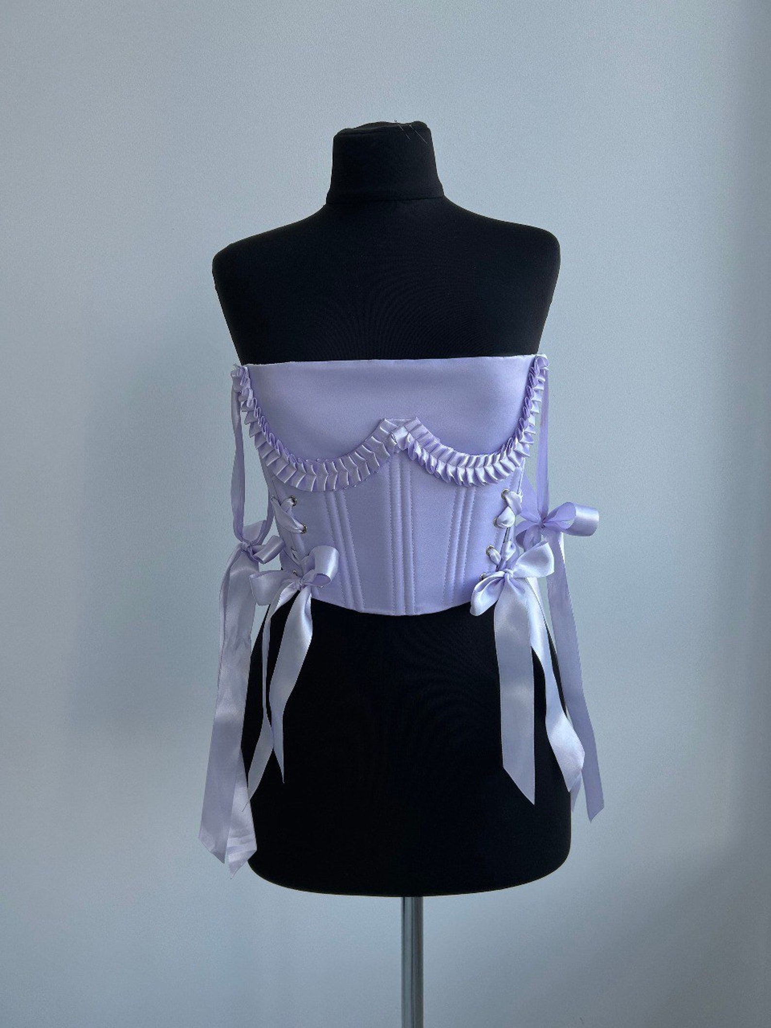 Handmade Satin Corset & Dress for Womenluxury Custom Satin Corset Top ...