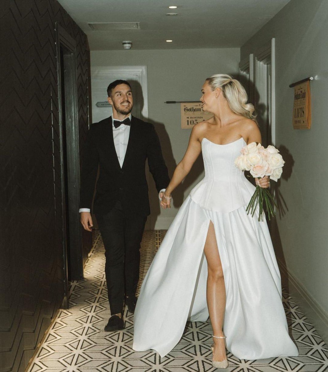 Elegant Two Piece Bridal Set Corset and High Slit Skirt, Separates ...