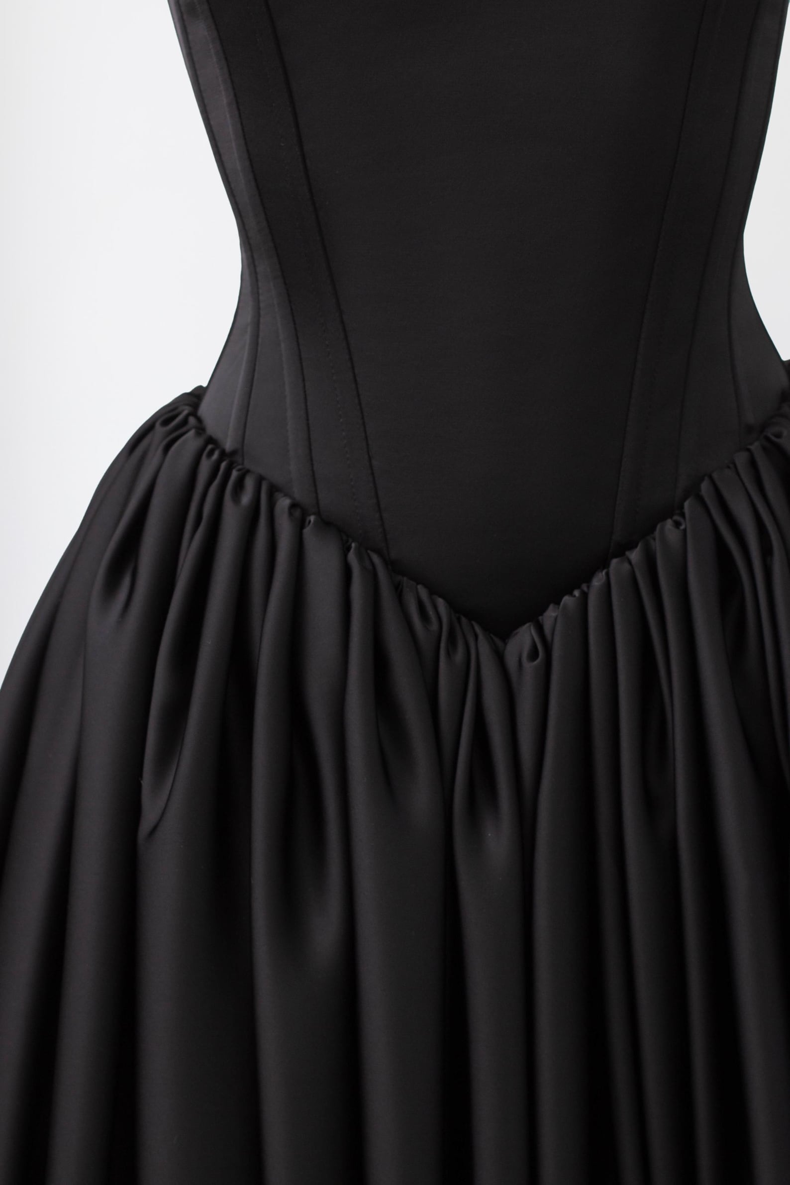 Custom Black Wedding Dress With Long Train, Dramatic Corset Bridal Gown ...