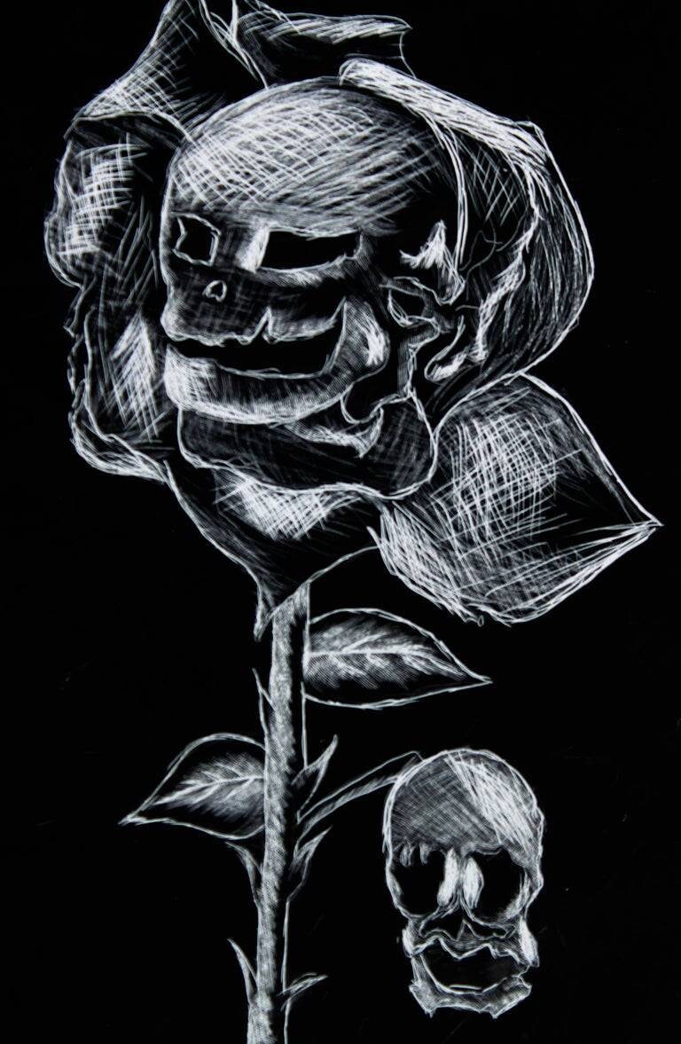 Scratch Art Flowers