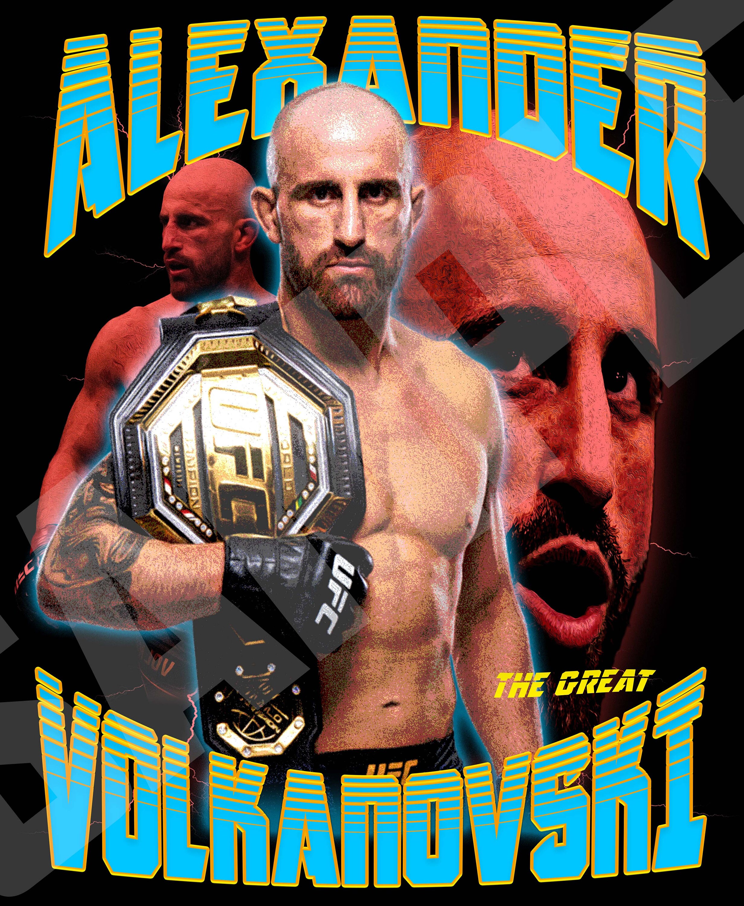 Alexander Volkanovski UFC Bootleg Design Rap Tee, the Great Volkanovski ...