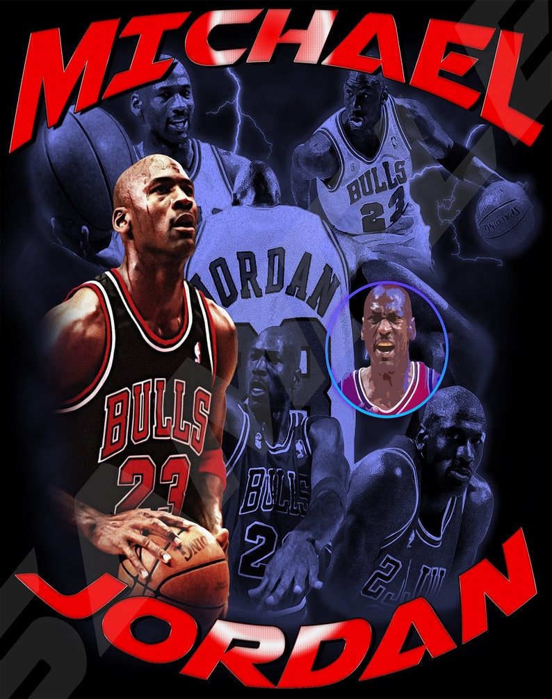 Michael Jordan Vintage 90s Bootleg Rap Tee Michael Jordan T - Etsy