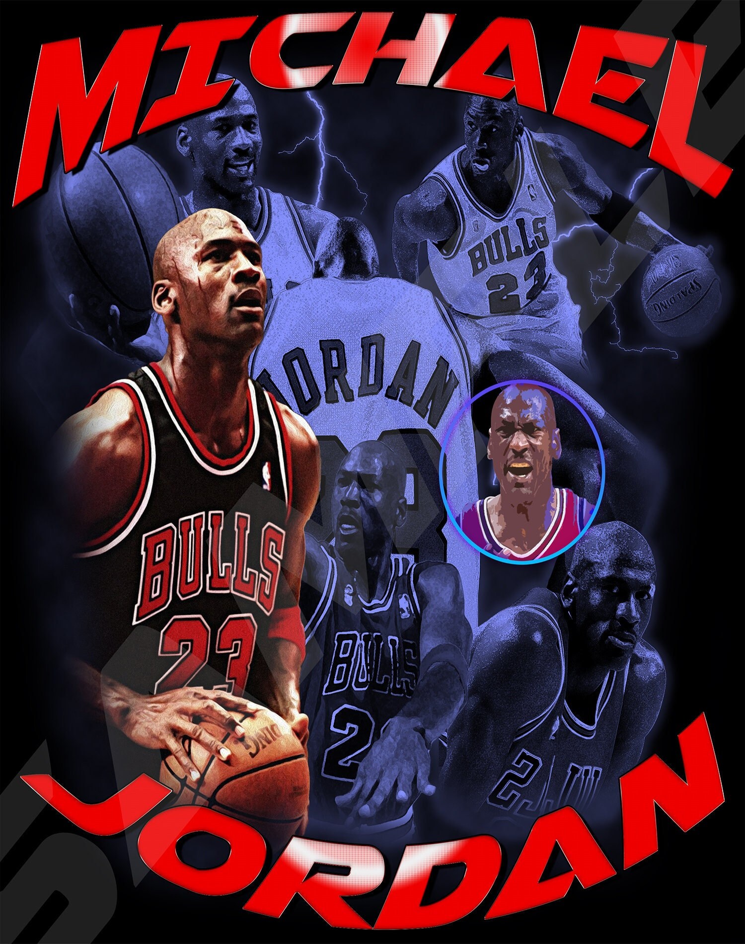 Michael Jordan Vintage 90s Bootleg Rap Tee Michael Jordan T - Etsy