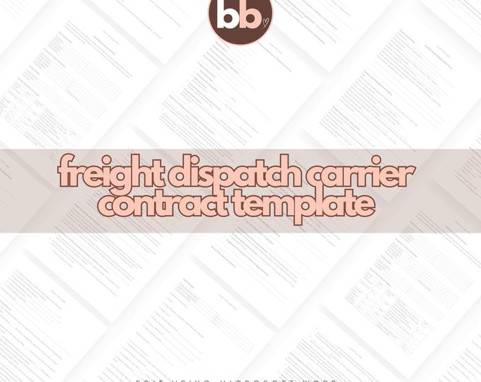 Freight Dispatchers (trucking) – Carrier Profile Sheet - Etsy Canada