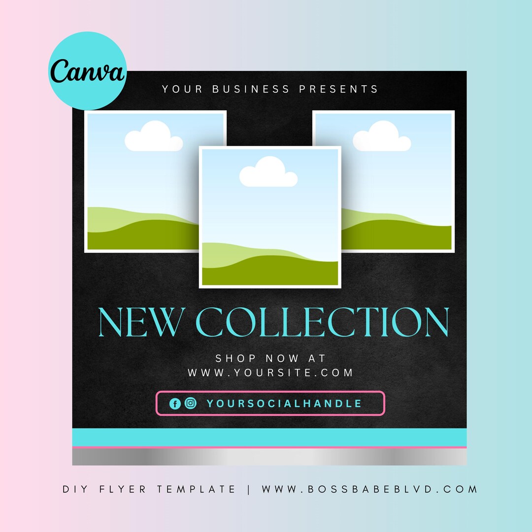 New Collection Release Flyer Template for Boutique Owners, Beauty Brand ...