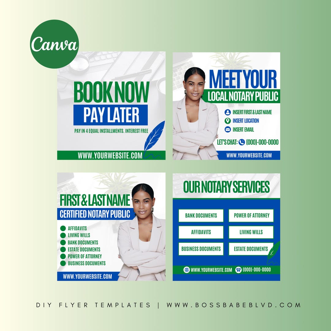 Notary Public Service Flyer, Mobile Notary Flyer, Notary Marketing ...