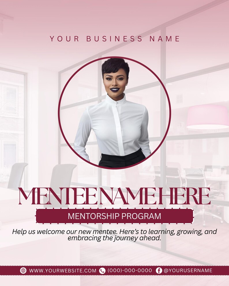 New Mentee Welcome Flyer Canva Template | Editable Mentorship Program ...