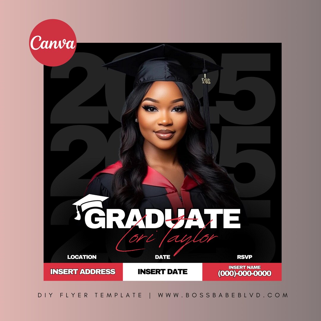Graduation Flyer Template, Senior Grad Announcement, Graduation ...