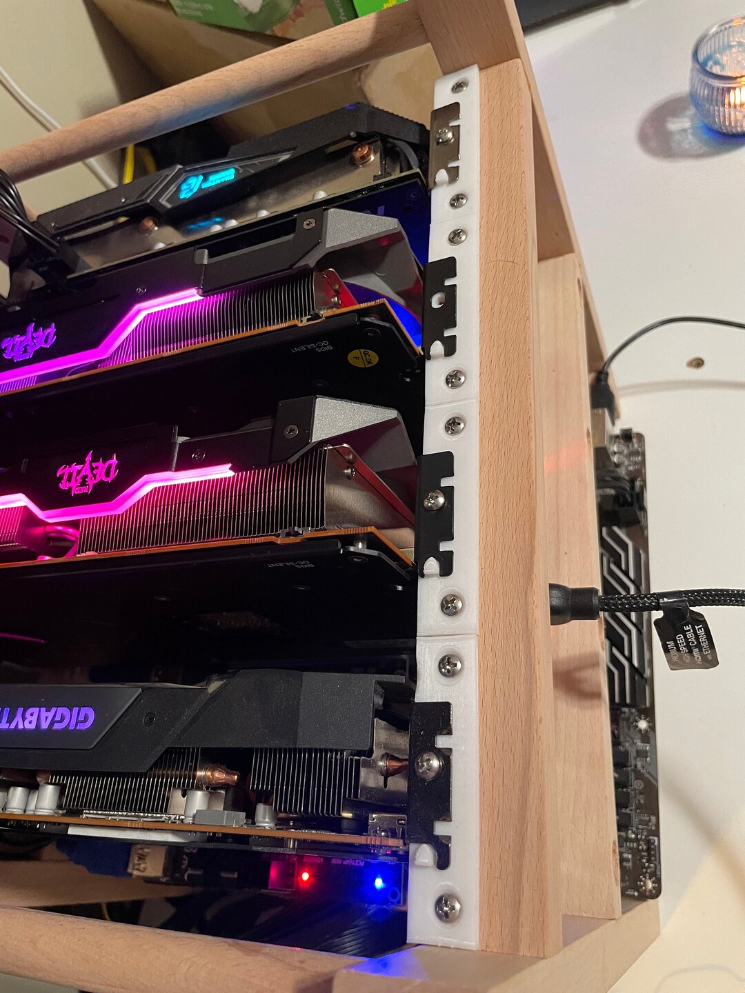 Ethereum Crypto Mining Rig GPU Bracket Hangers for Graphics Cards (4 ...