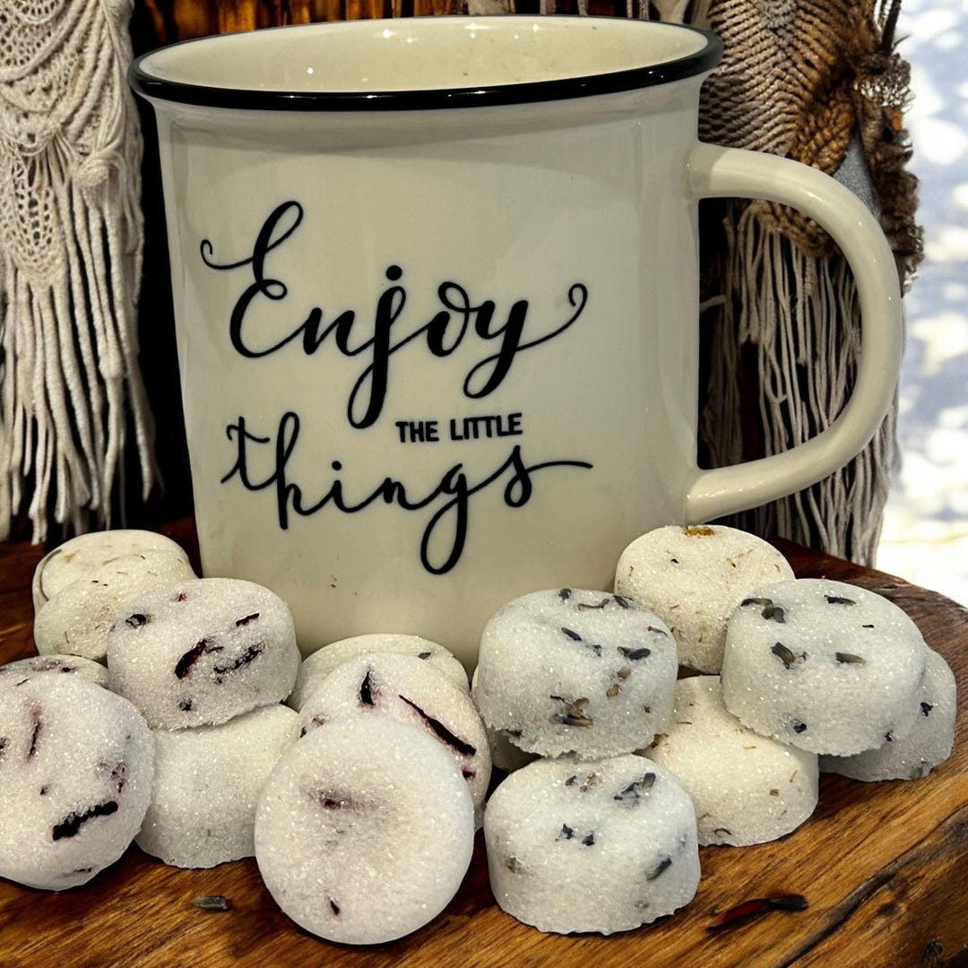 Round Herb Infused Gourmet Sugar Cubes, Herbal Tea Sugar Cubes, Coffee ...