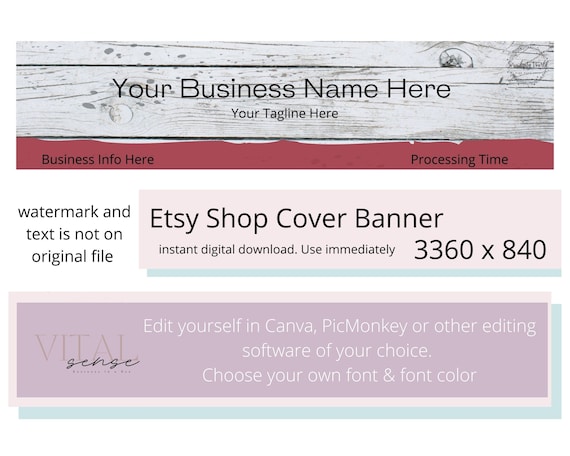 Paper Professional Etsy Shop Banner Spiritual Healing Etsy Cover Photo ...
