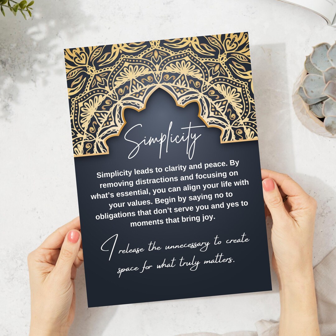 Simplicity Word of the Year Printable, Mandala Vision Board Art ...