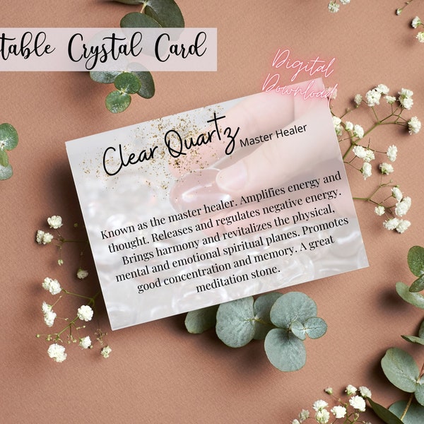 Printable Crystal Cards - Etsy