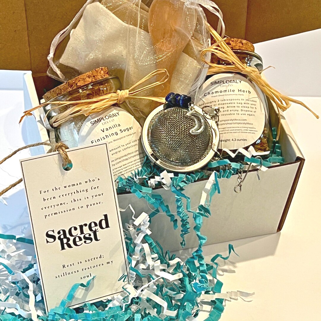 Soul Tea Ritual Gift Box for Women, Vanilla Sugar & Herbal Tea Infuser ...