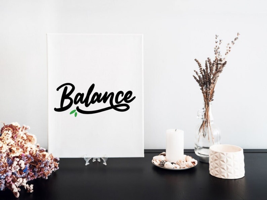 Balance Word of the Year Print, One Word Inspirational Decor, Vision ...