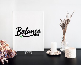 Balance Word Art - Etsy