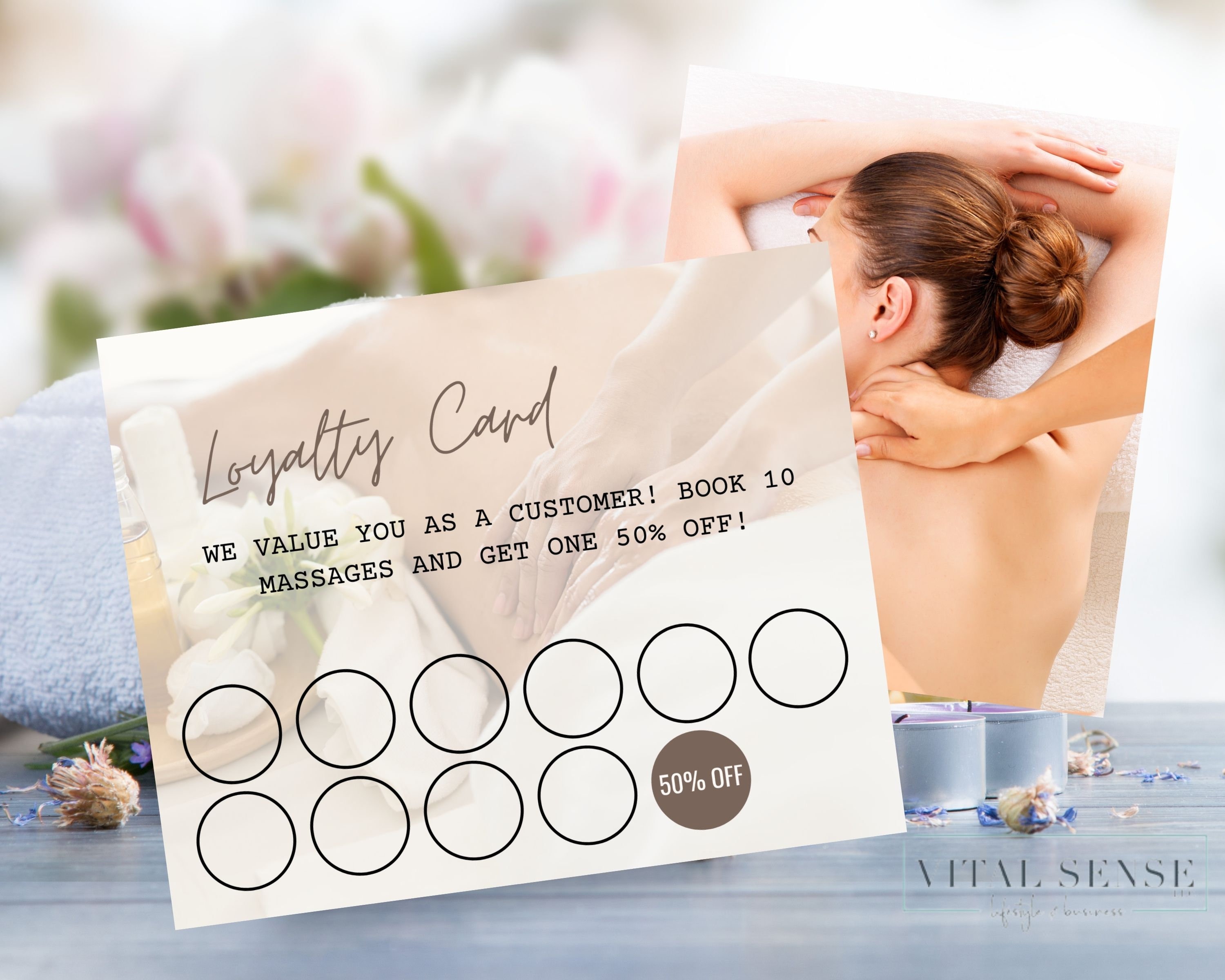 Massage Customer Appreciation Loyalty Card Spa Customer Punch Etsy