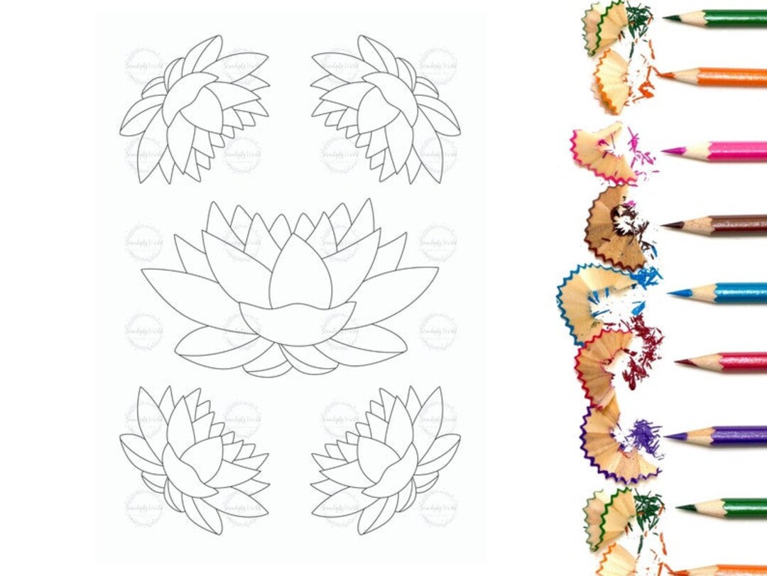 Printable Lotus Flower Coloring Page, Reiki Calming Coloring Pages ...