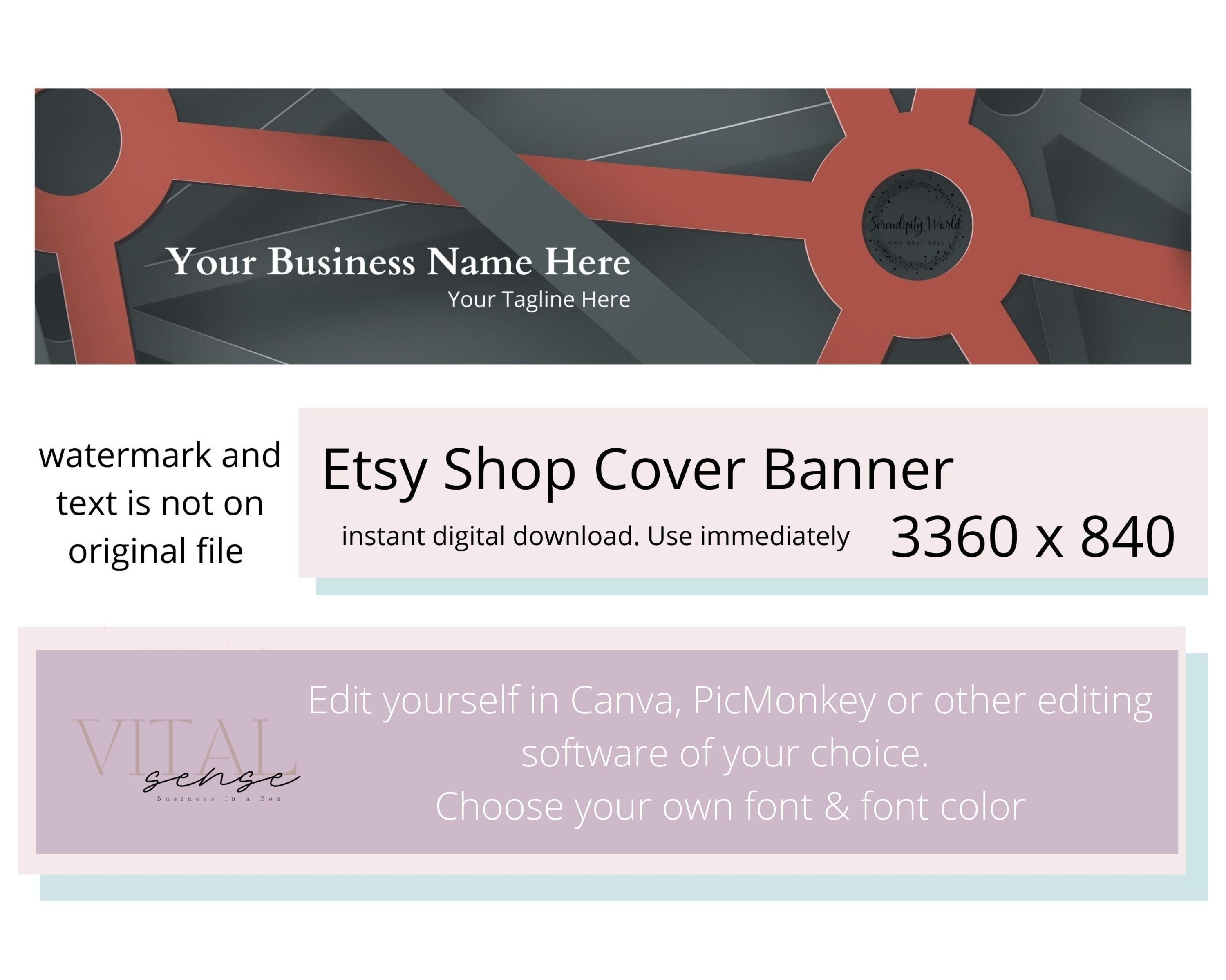 Stationery Paper Graphic Design Red Etsy Premade Cover Image Business ...