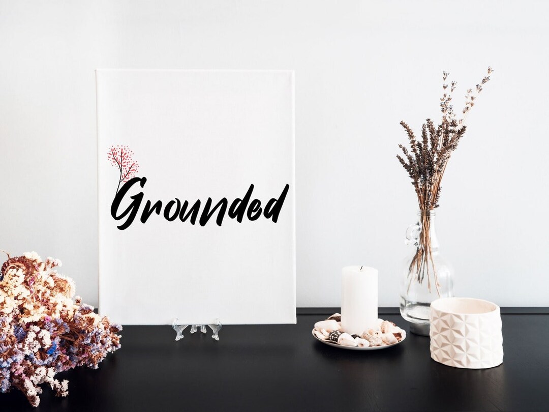Grounded Word of the Year Print, One Word Mantra Decor, Vision Board ...