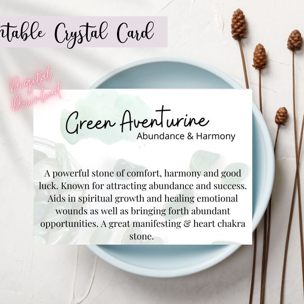 Aventurine Cards - Etsy