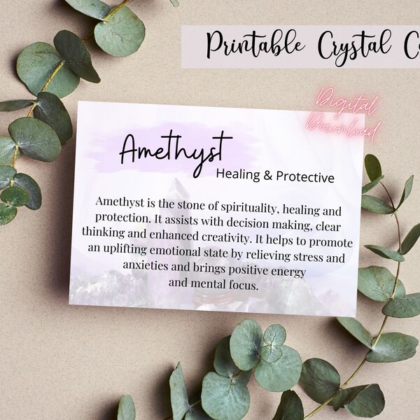 Printable Crystal Cards - Etsy