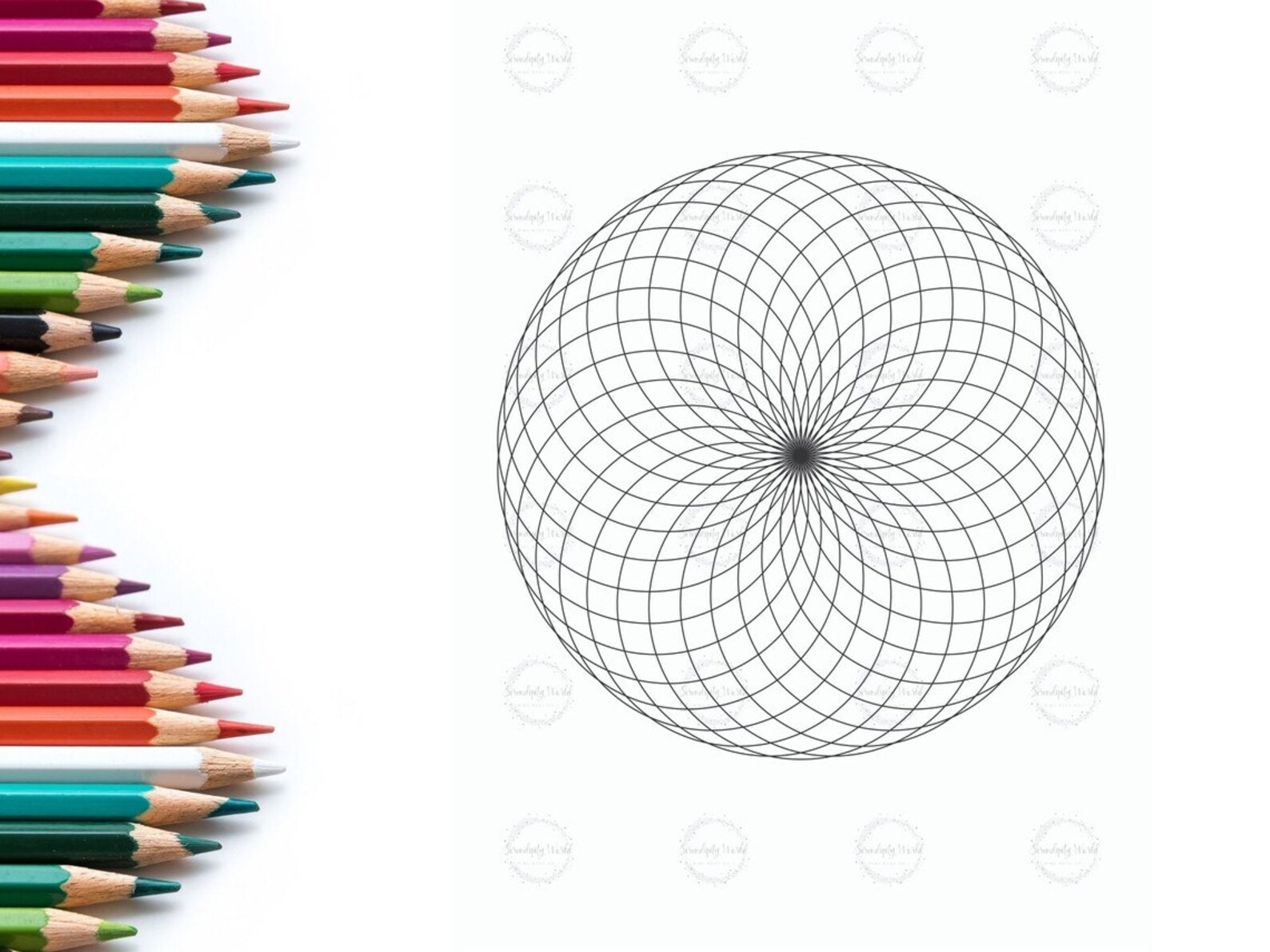 Printable Crystal Grid Coloring Page Adult Coloring Sheet - Etsy