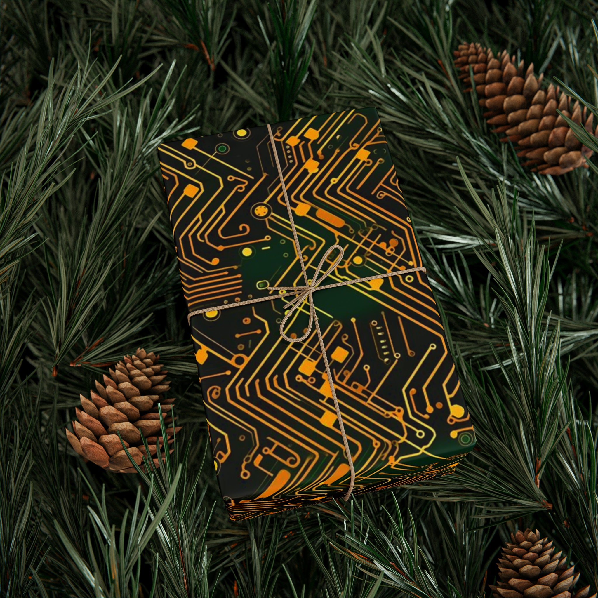 Circuit Board Pattern Wrapping Paper - Etsy