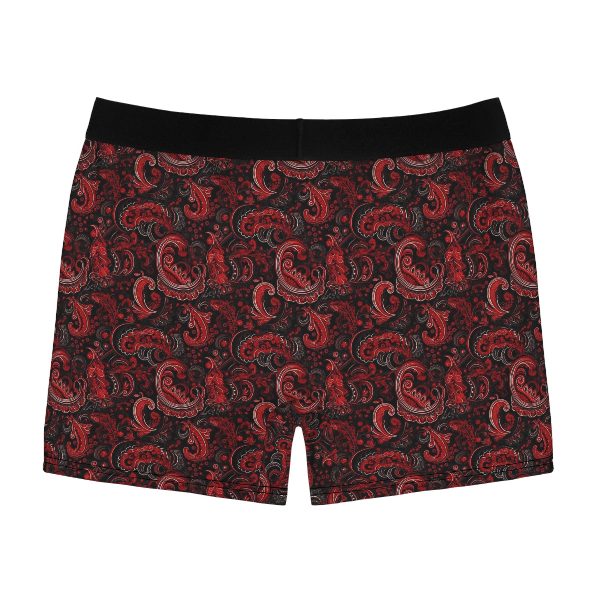 Red Paisley Men's Boxer Briefs - Etsy