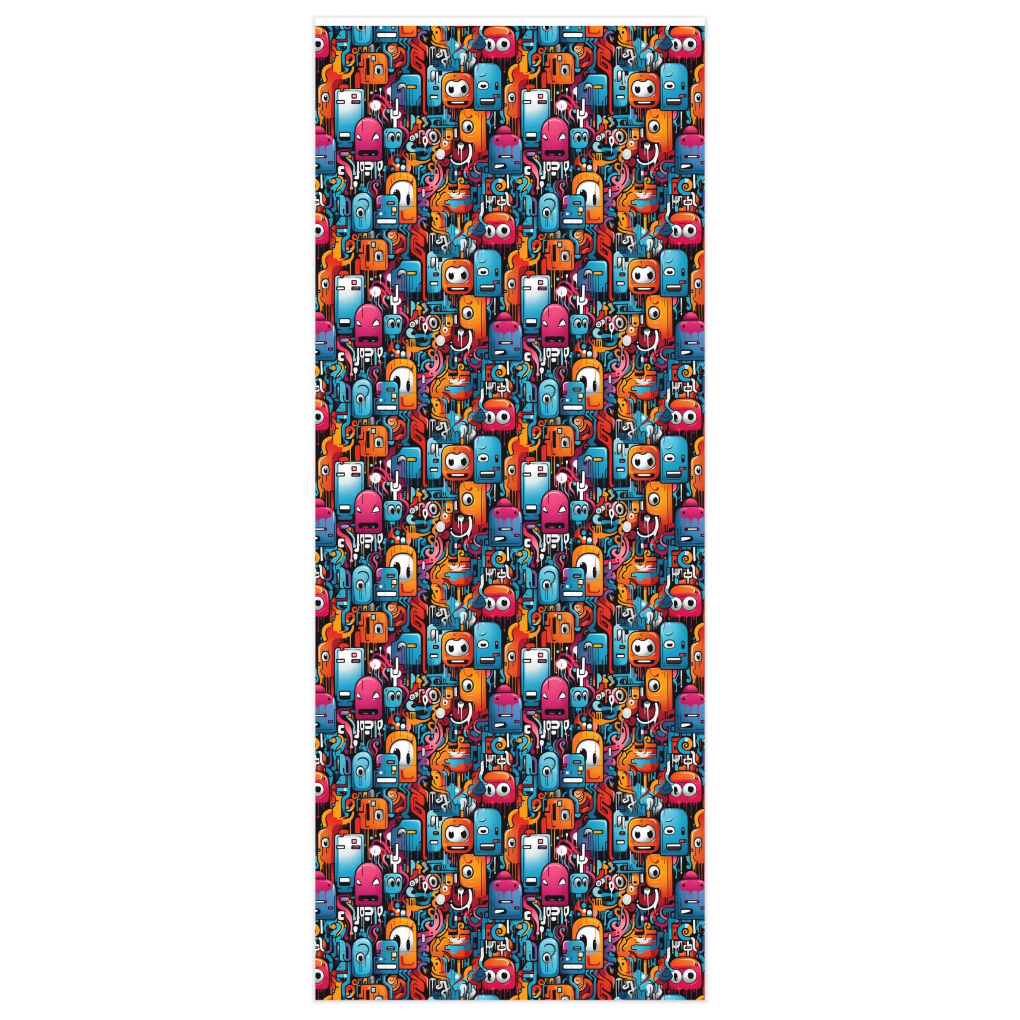 Weird Graffiti Pattern Wrapping Paper - Etsy