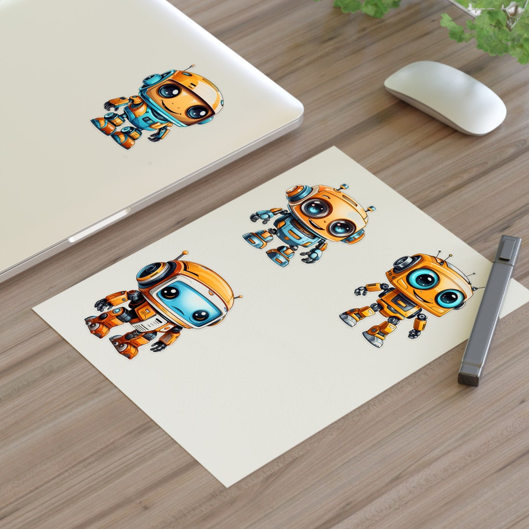 Tiny Bots Sticker Sheets - Etsy